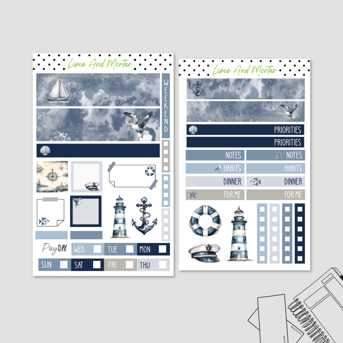 Nautical | Mini Weeks + Daily Kits – Lime And Mortar