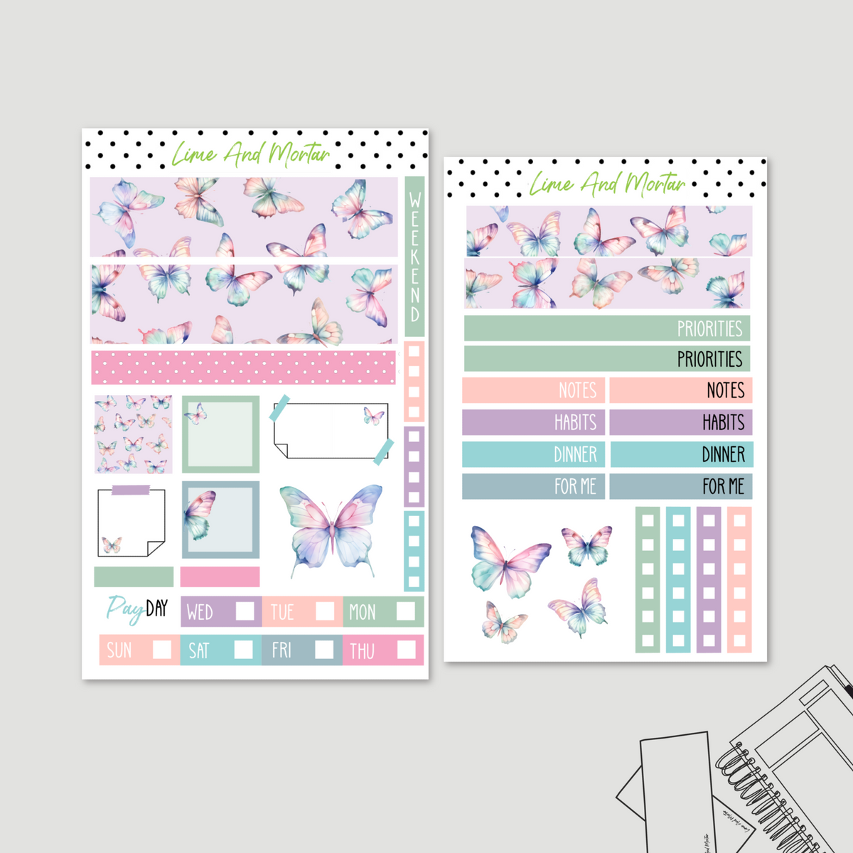 Pastel Butterfly | Mini Weeks + Daily Kits – Lime And Mortar