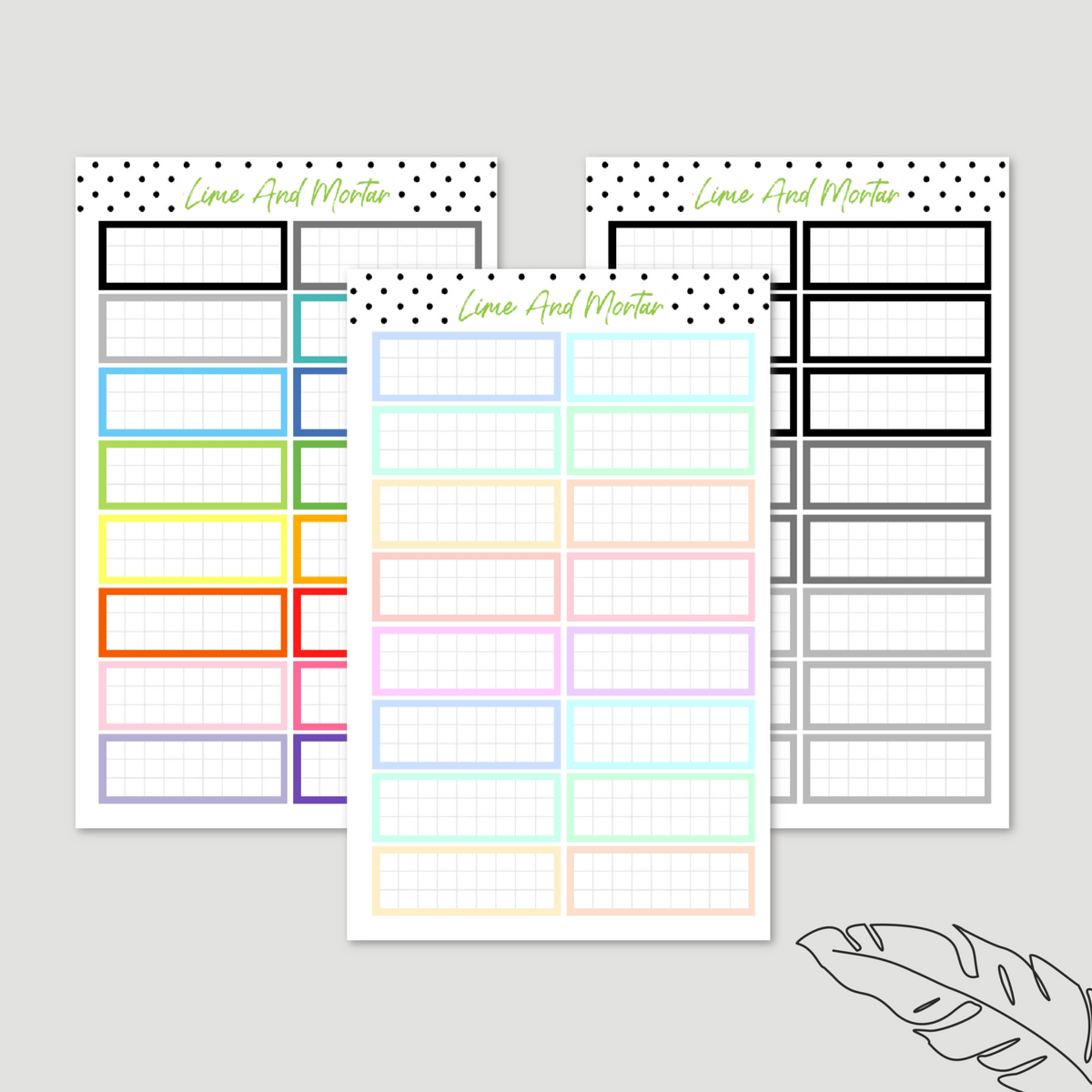 Label Stickers | GRID – Lime And Mortar
