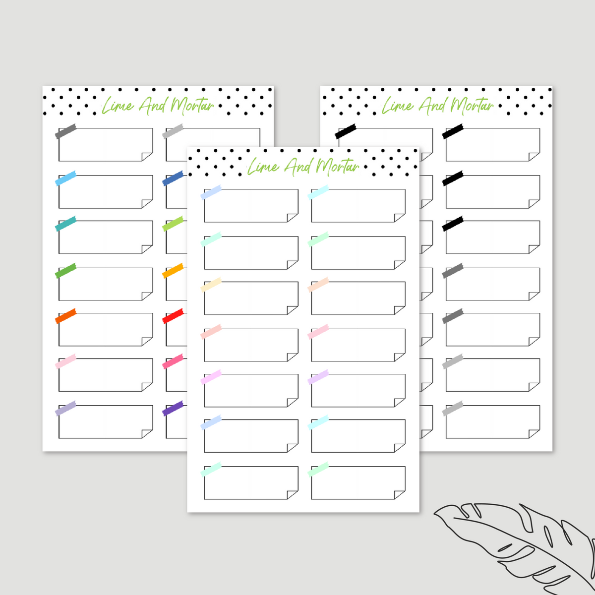 Label Stickers | NOTEPAD – Lime And Mortar