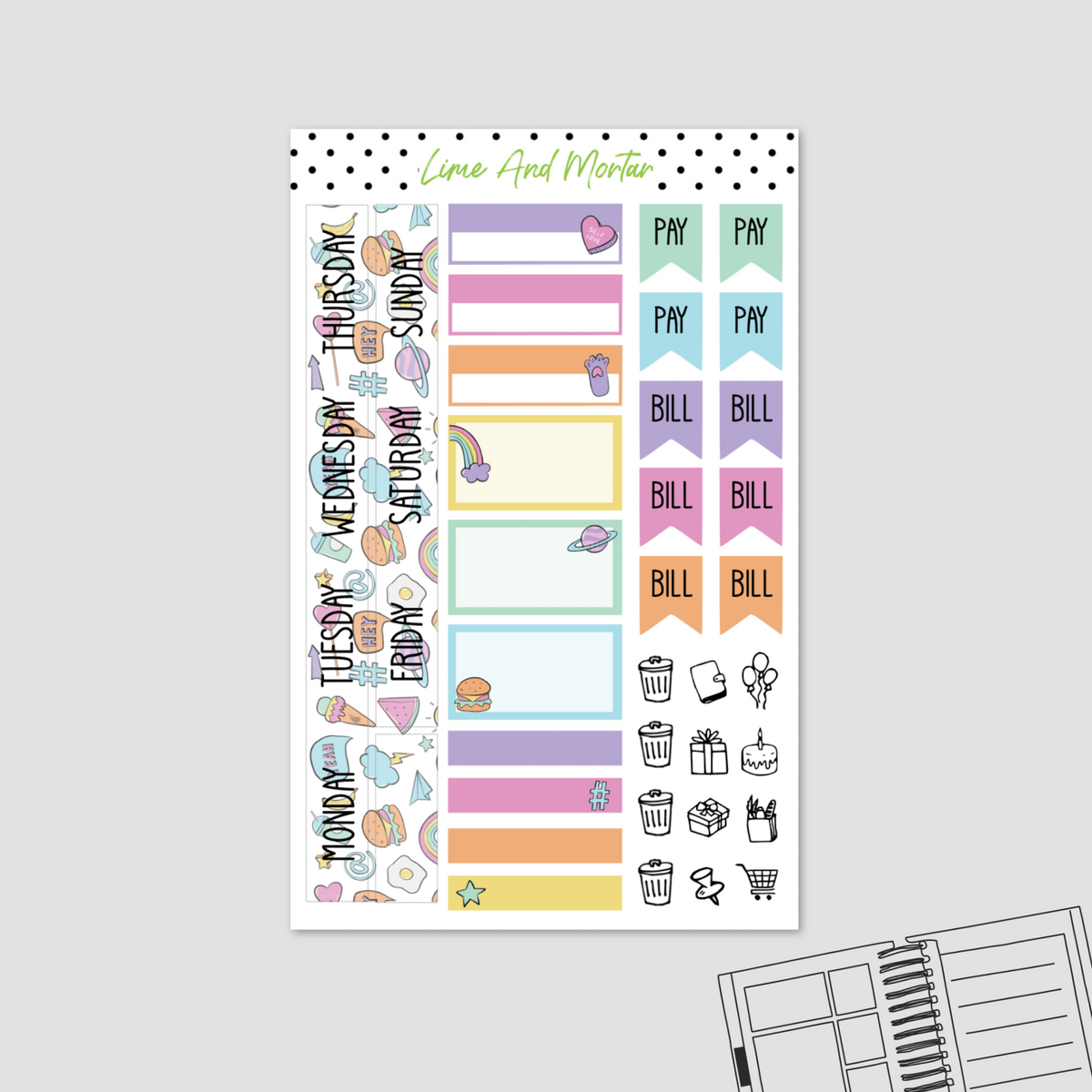 Pastel Cuteness | Lime Weekly + Monthly Kits – Lime And Mortar