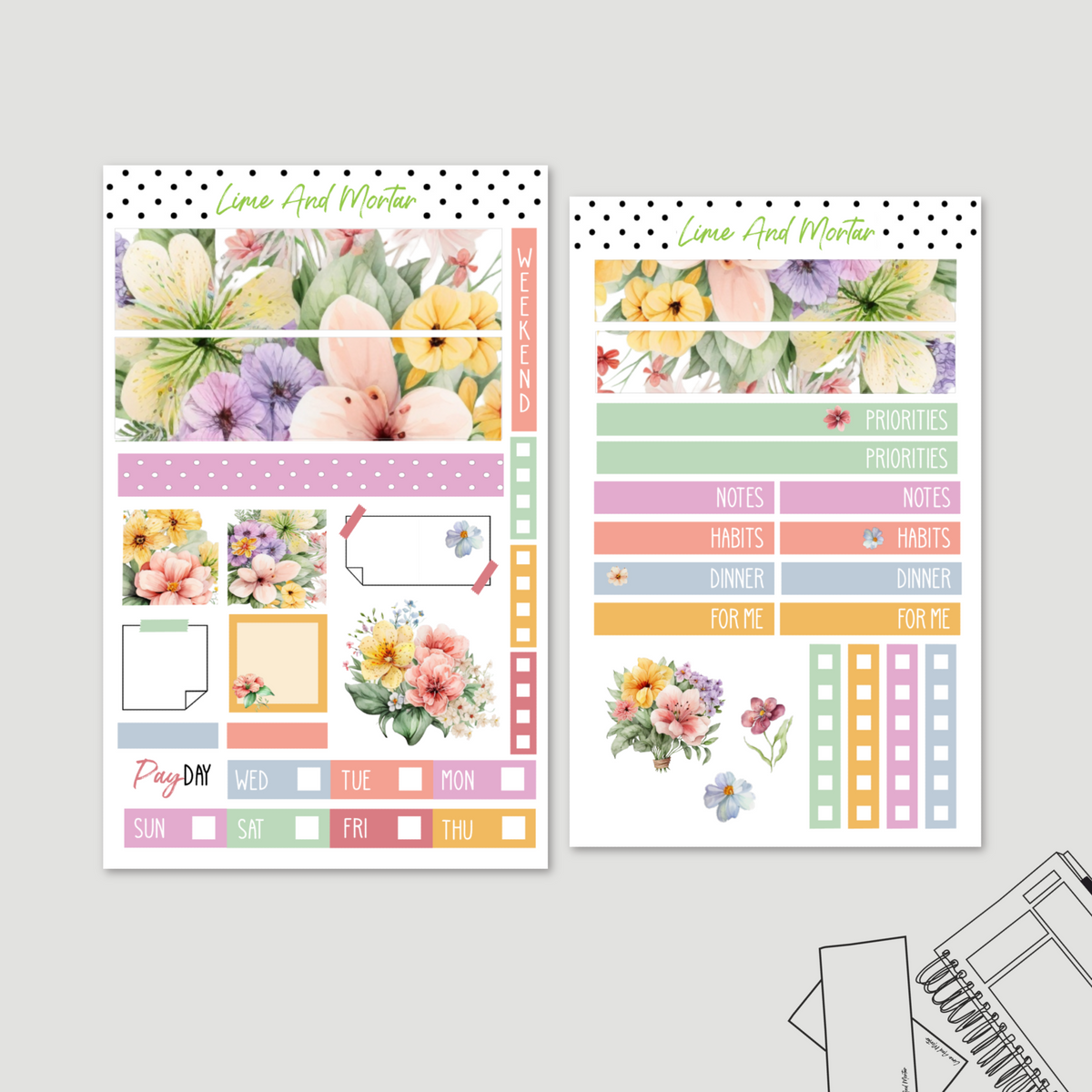 Dainty Floral | Mini Weeks + Daily Kits – Lime And Mortar