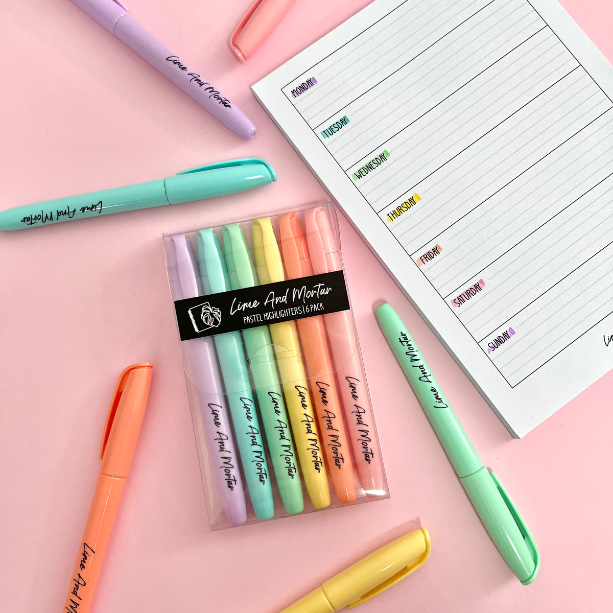 Pastel Highlighters | 6 Pack – Lime And Mortar