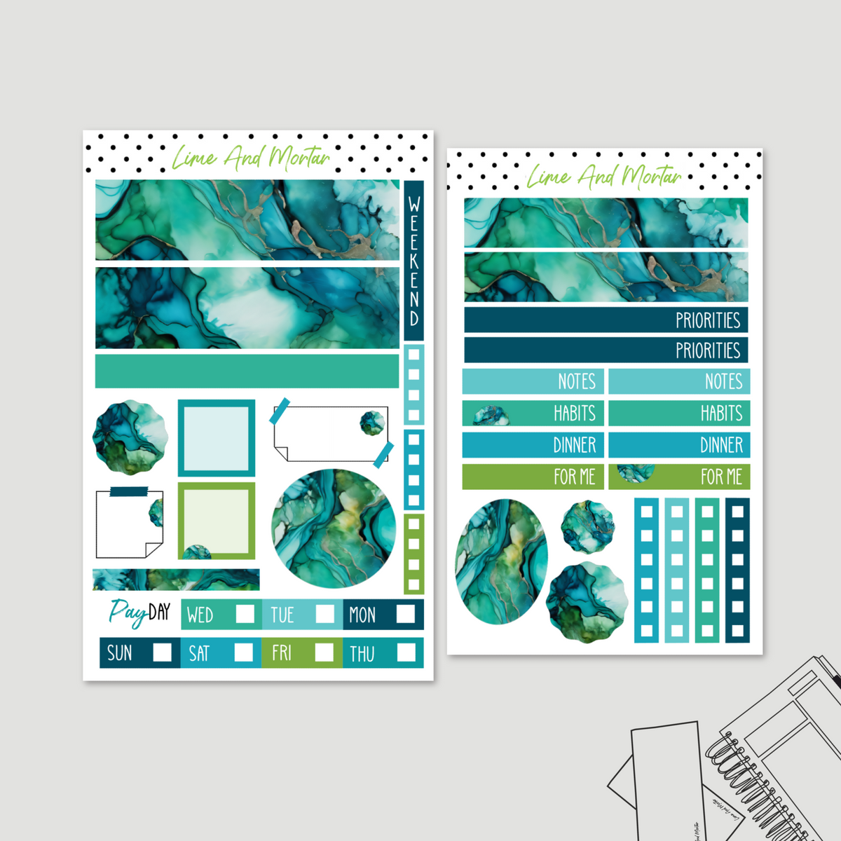 OCEAN INK | Mini Weeks + Daily Kits – Lime And Mortar