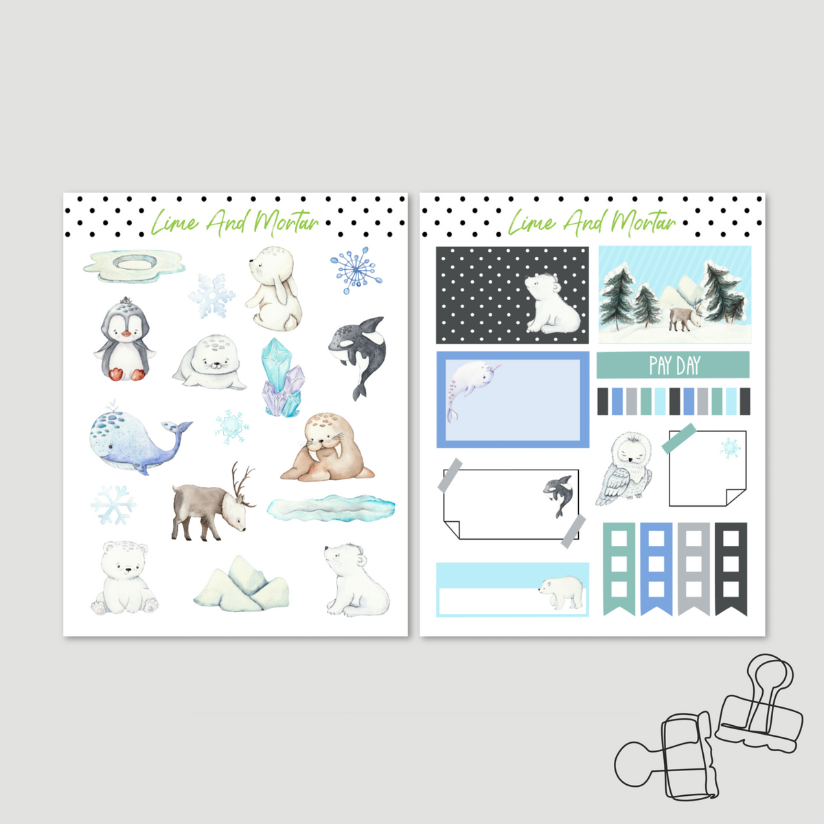 Snow Animals Decorative Stickers – Lime And Mortar