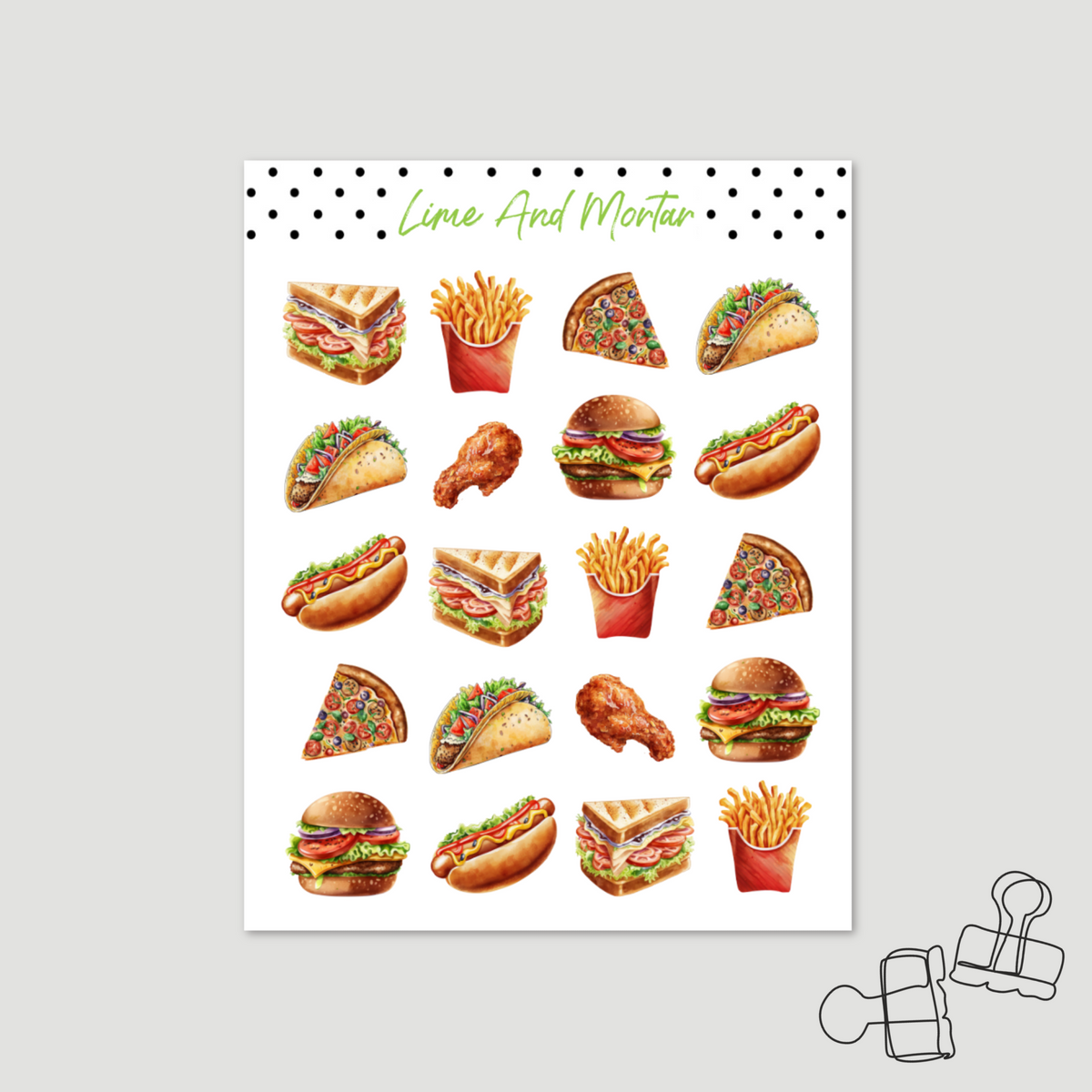 Takeaway Food Stickers – Lime And Mortar
