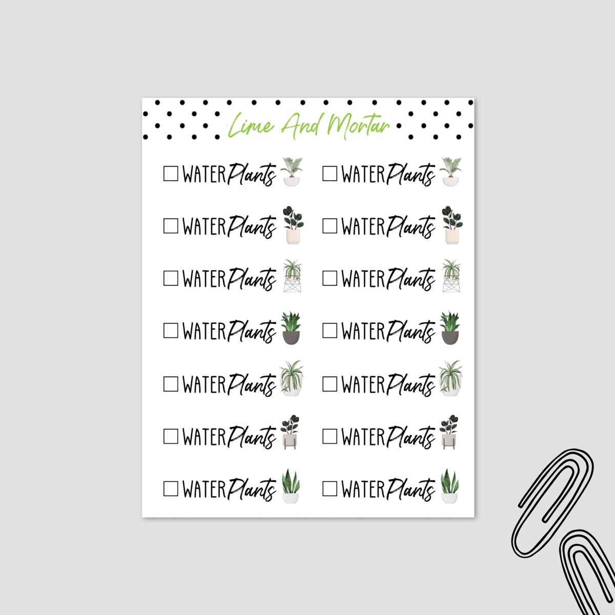 Water Plants Stickers – Lime And Mortar
