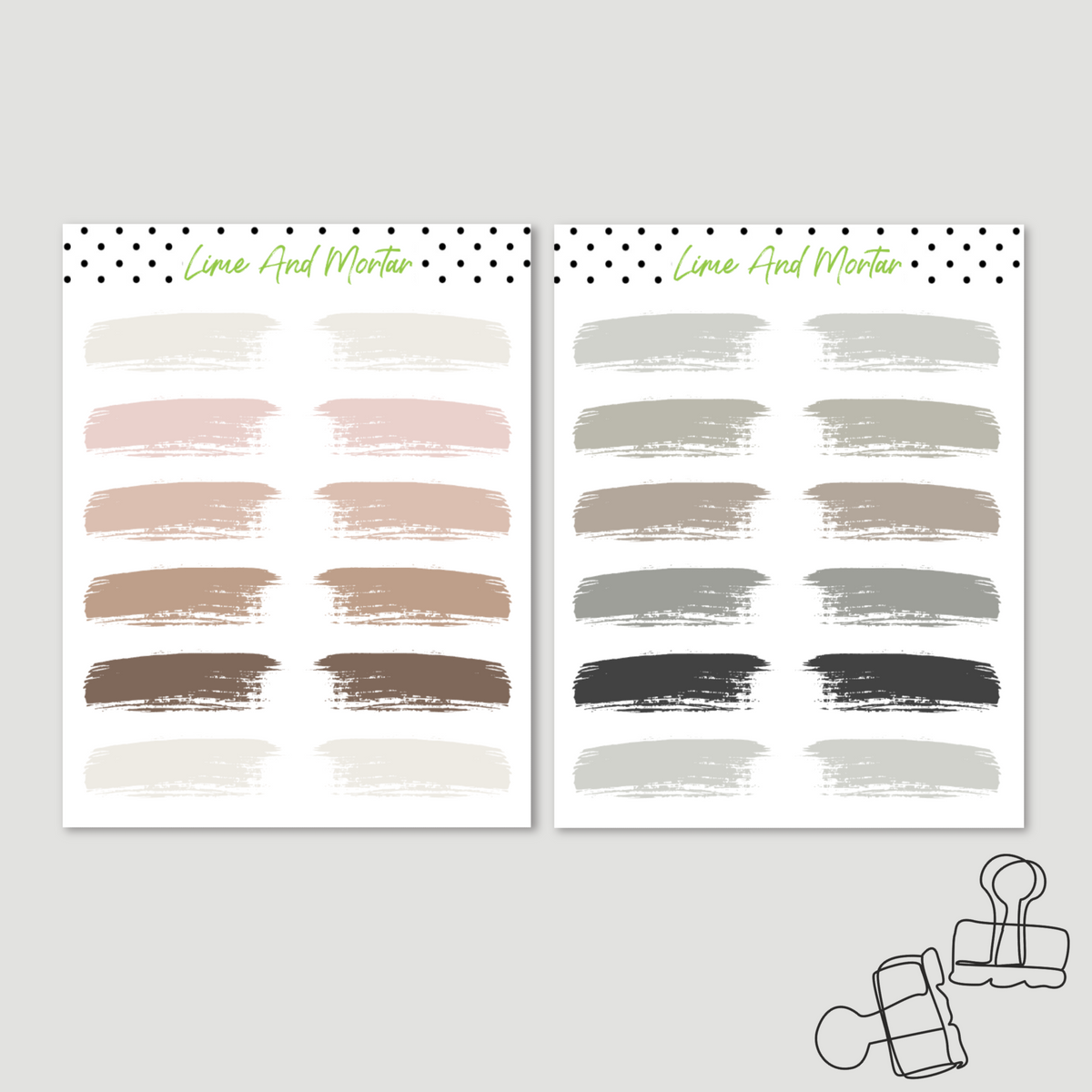 Brush Stroke Stickers | 4 Colours – Lime And Mortar