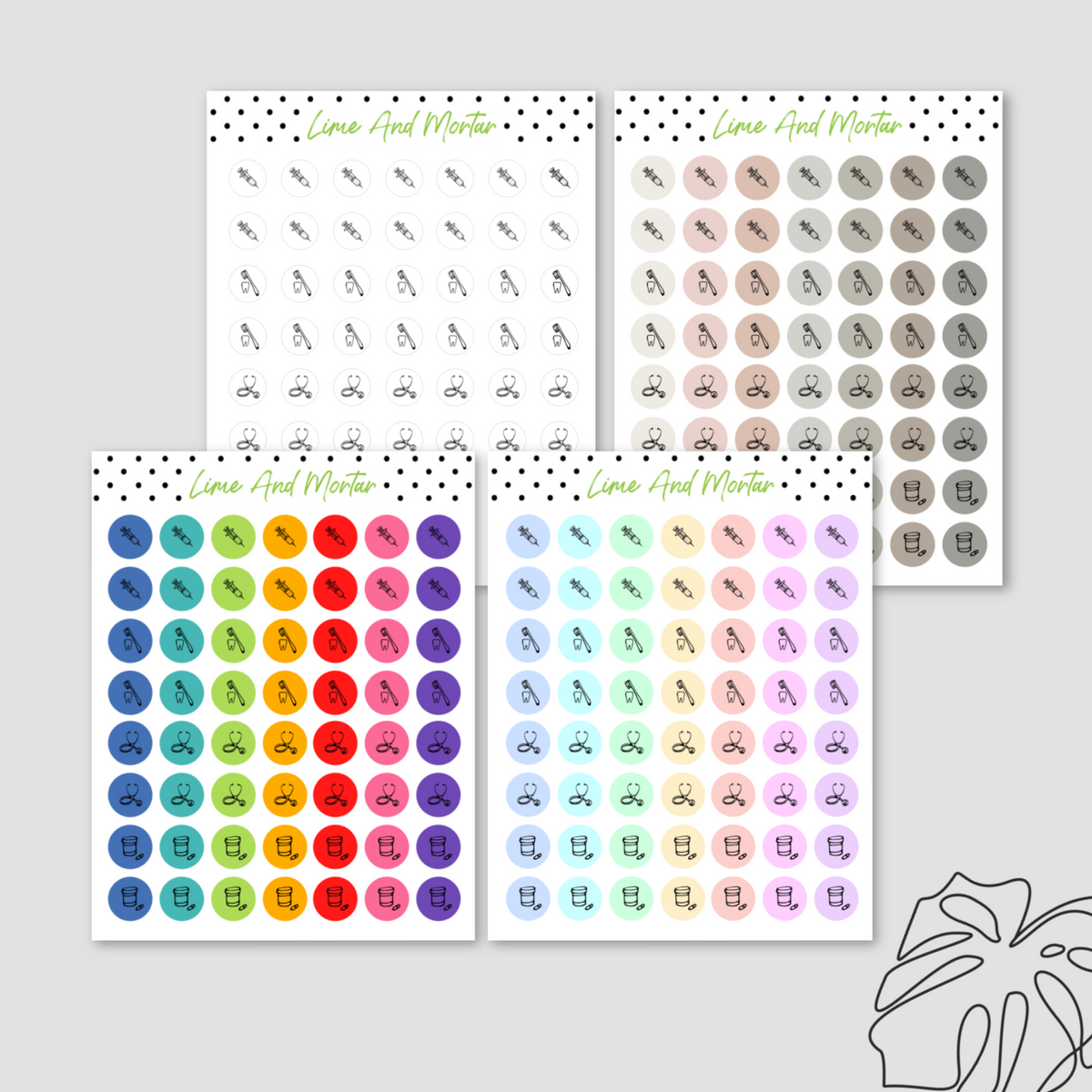Tiny Dot Icon Stickers | MEDICAL – Lime And Mortar