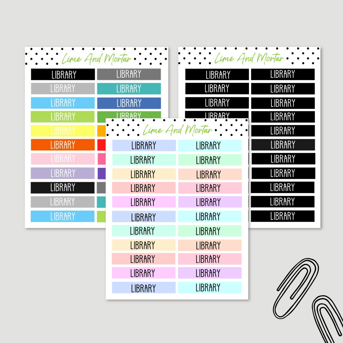 Library Day Stickers – Lime And Mortar