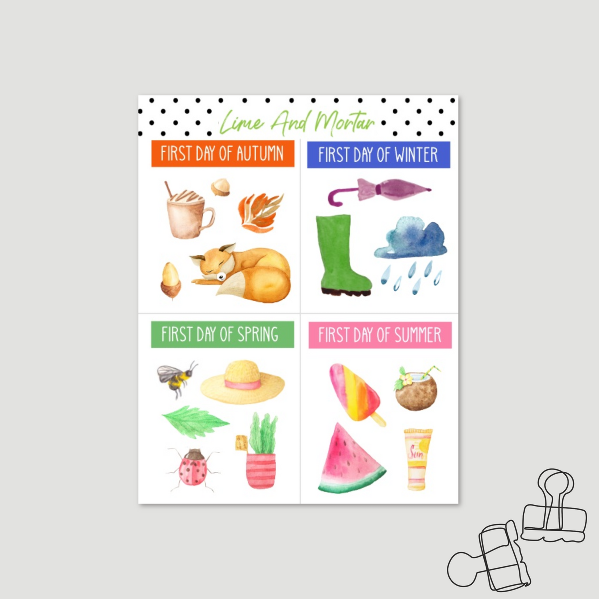 All Seasons Decorative Stickers – Lime And Mortar