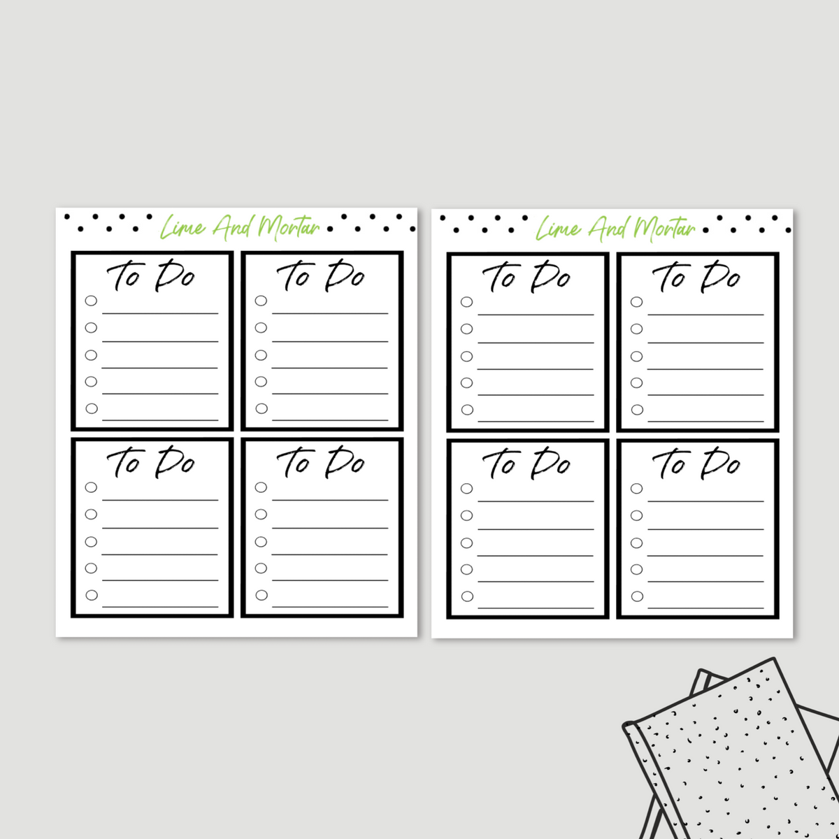 To Do Full Box Stickers | 3 Colour Options – Lime And Mortar