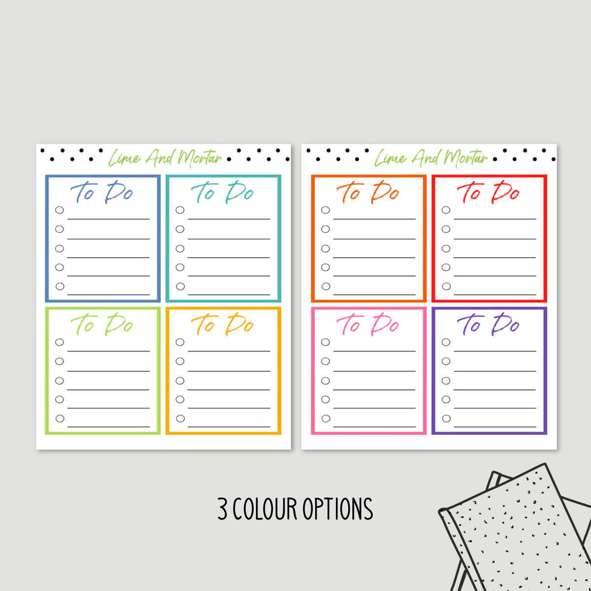 To Do Full Box Stickers | 3 Colour Options – Lime And Mortar