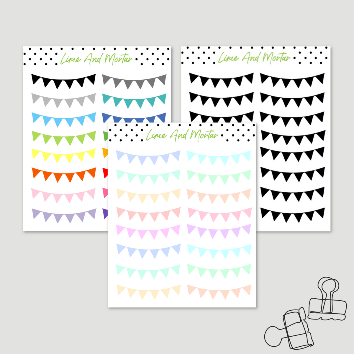 Bunting Flag Banner Stickers – Lime And Mortar