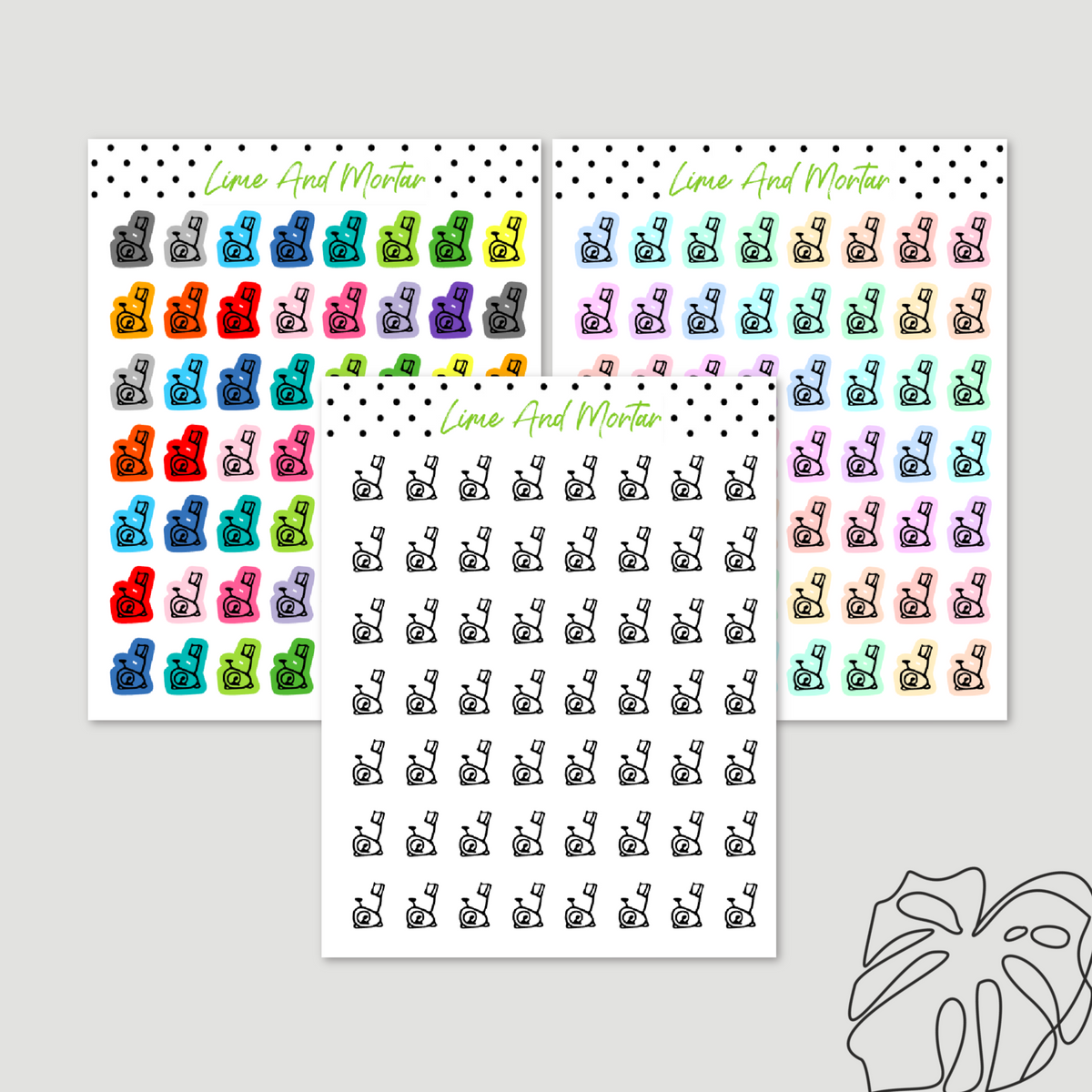 Exercise Mini Icon Stickers – Lime And Mortar