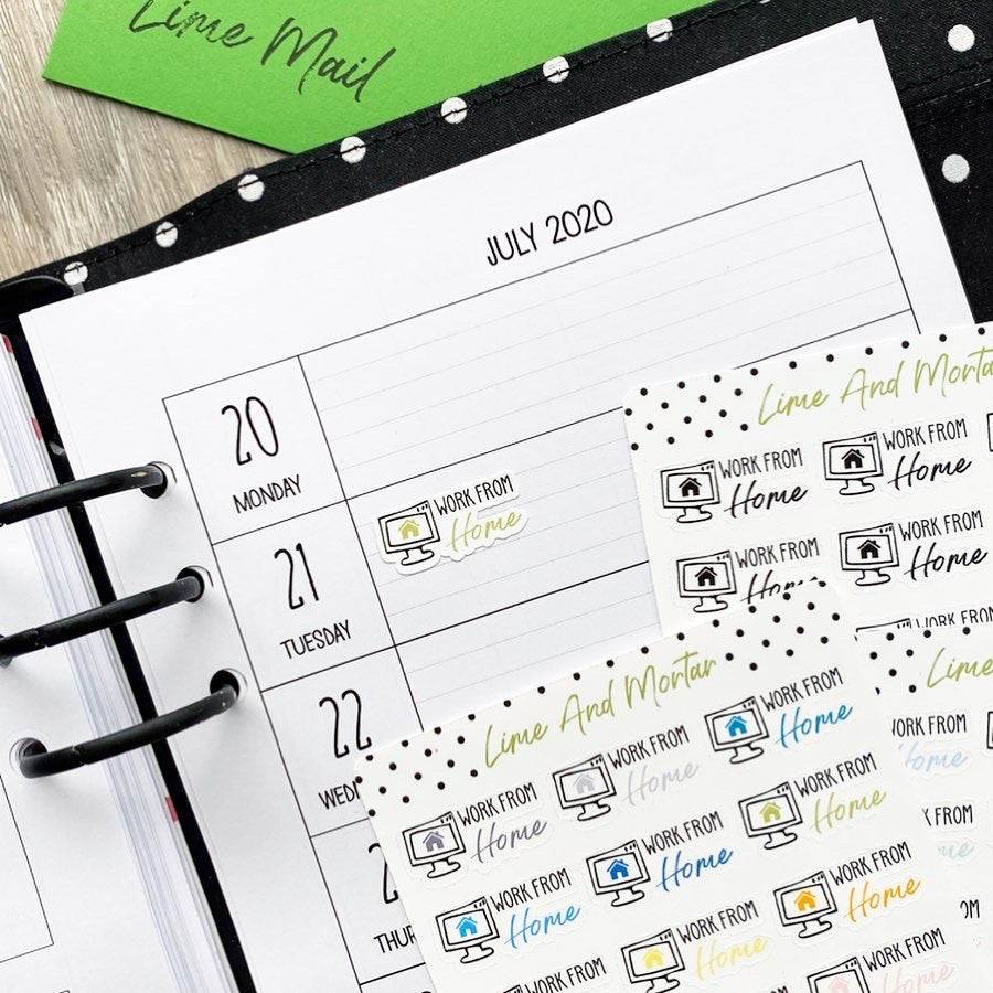 Work From Home Stickers – Lime And Mortar