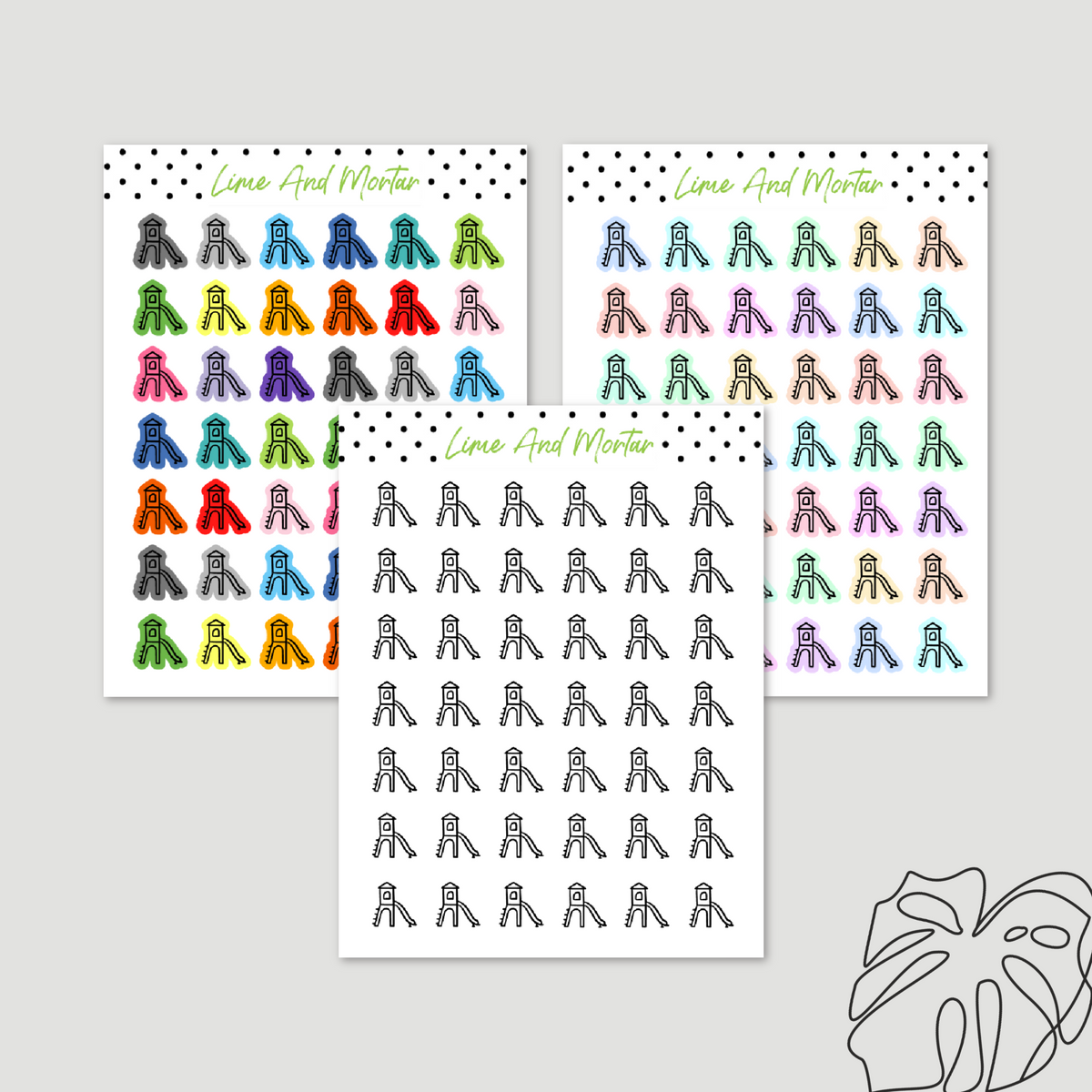 Park Slide Playdate Mini Icon Stickers – Lime And Mortar