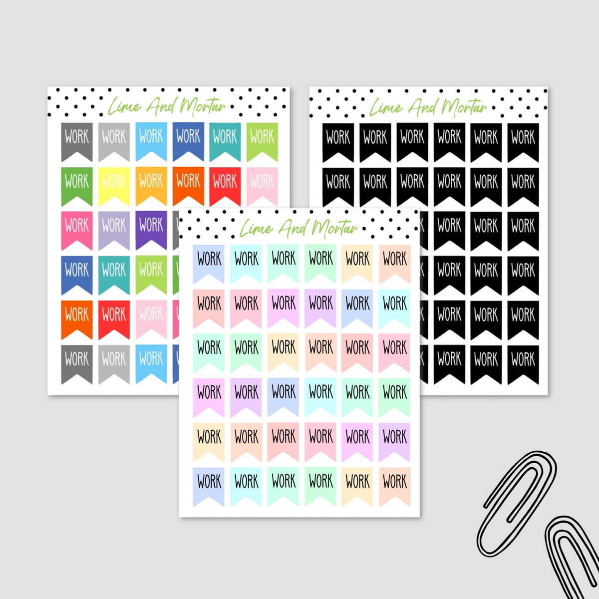 Work Flag Stickers – Lime And Mortar